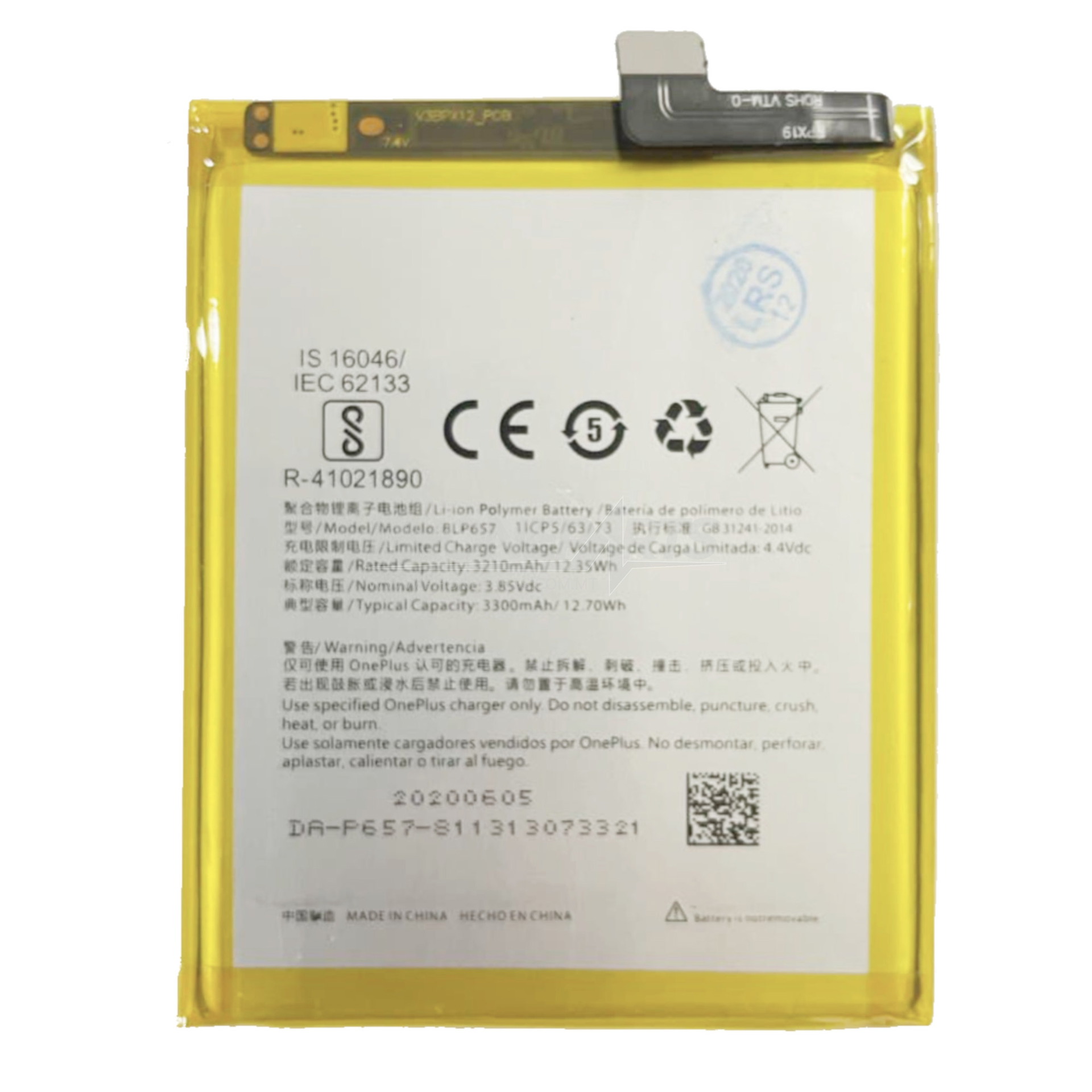 Battery Oneplus 6 3210/3300 mah (HIGH QUALITY COMPATIBLE) | Phoneparts